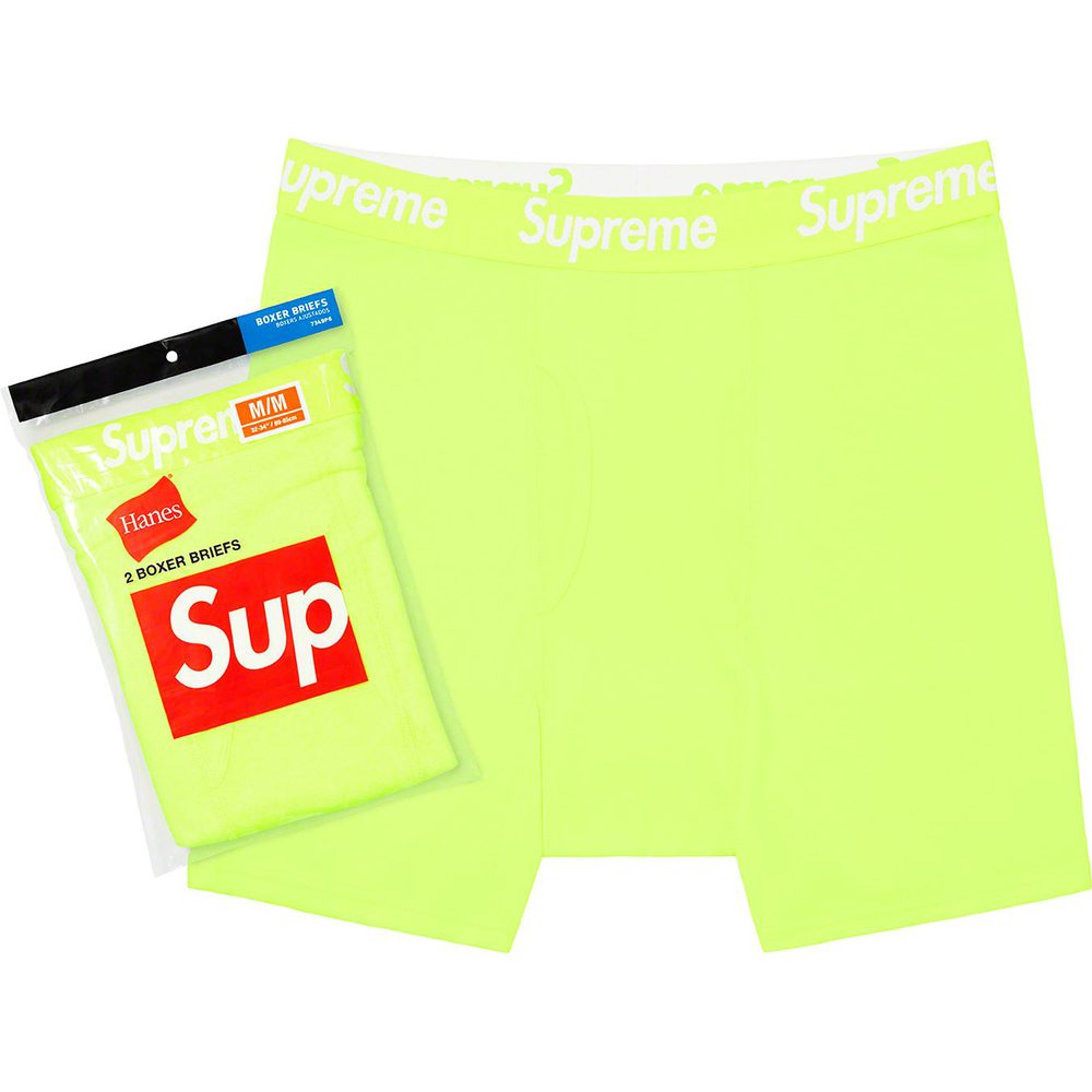 Supreme x Hanes Boxer Briefs "Fluorescent Yellow" : COP Perú